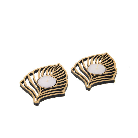 Maranta - Gold Candleholder (Set of 2) – Il'argento