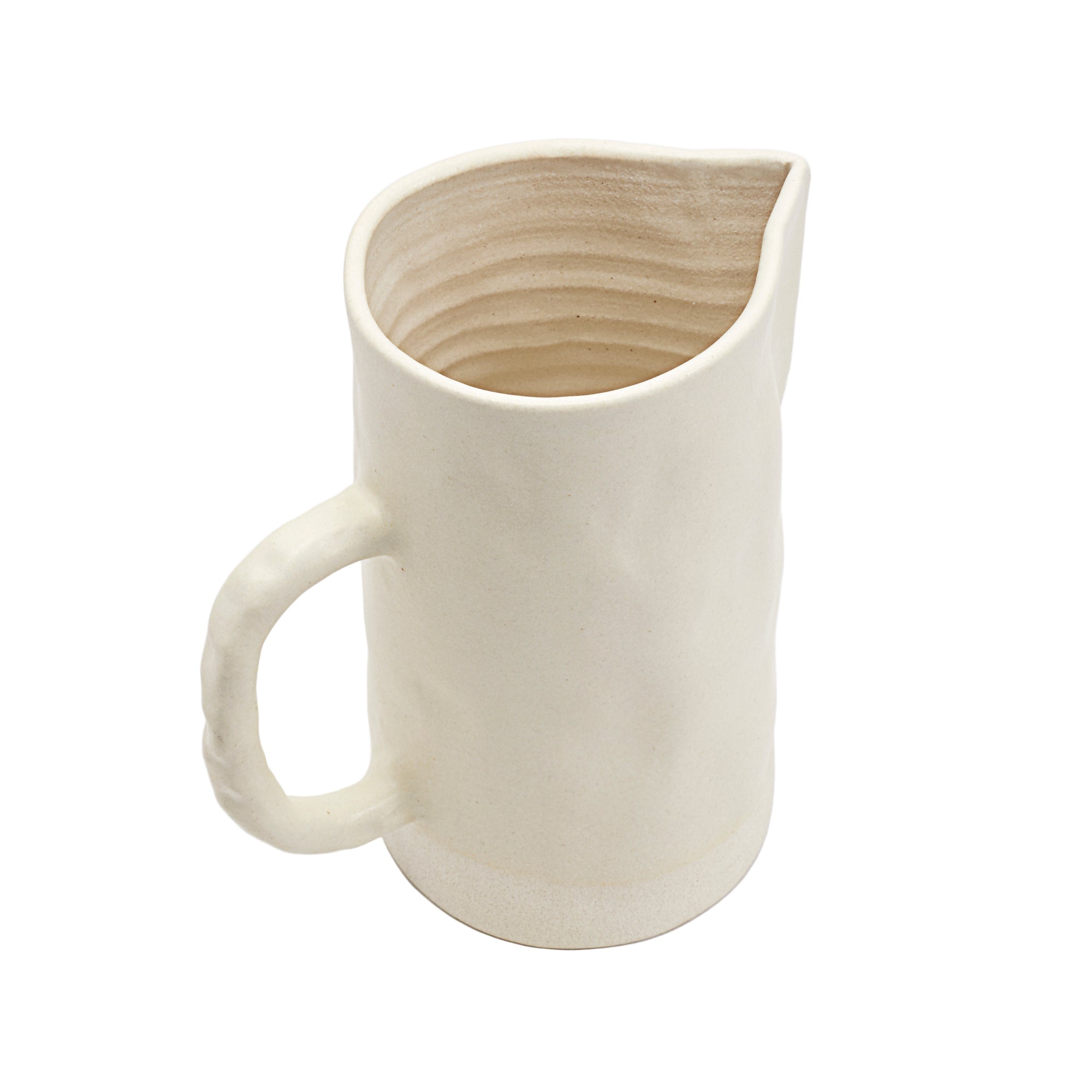 Gabrielle - Pitcher Hammered Blanc – Il'argento