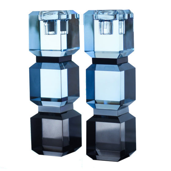 Block - Blue & Black Candle Sticks (Set of 2) – Il'argento