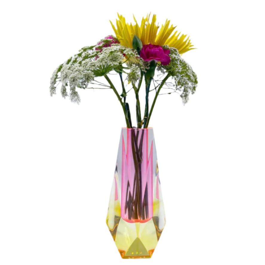 Lumina - Iridescent Yellow & Pink Large Vase – Il'argento