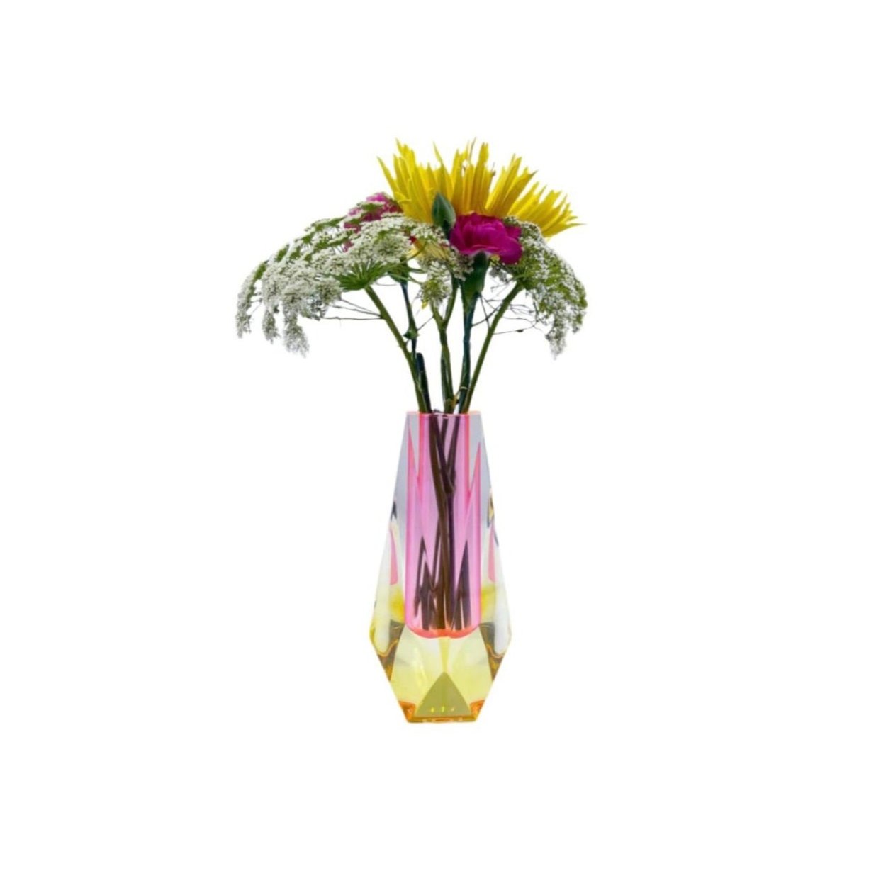 Lumina - Iridescent Yellow & Pink Small Vase – Il'argento