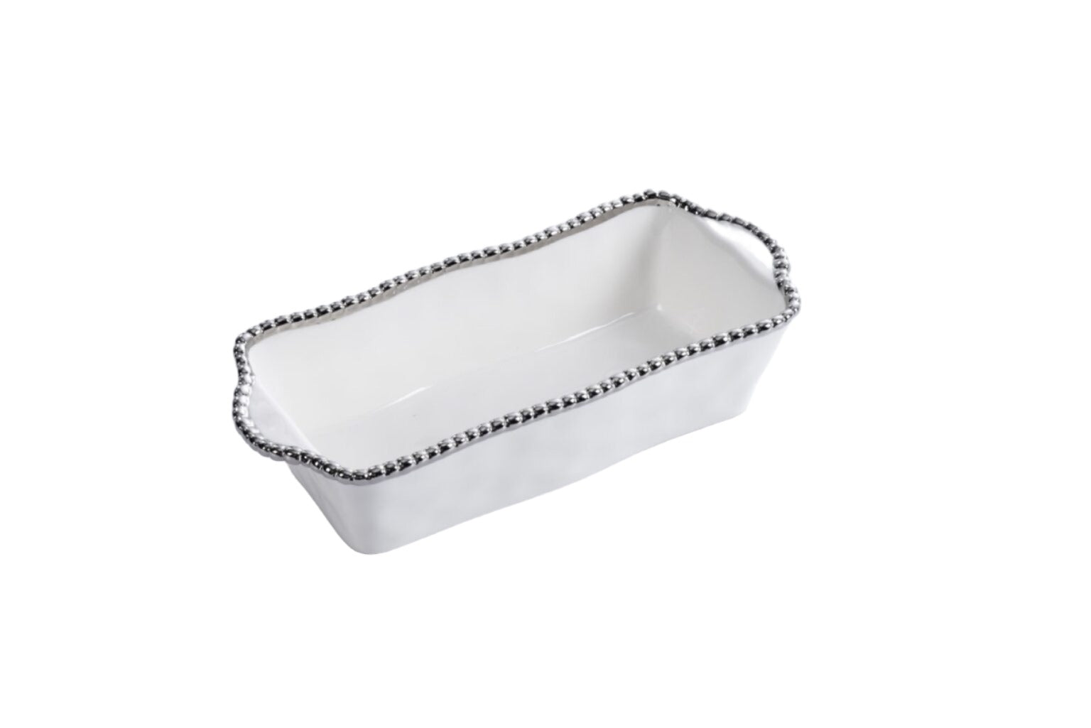 Salerno - White and Silver - Loaf Baking Dish – Il'argento USA