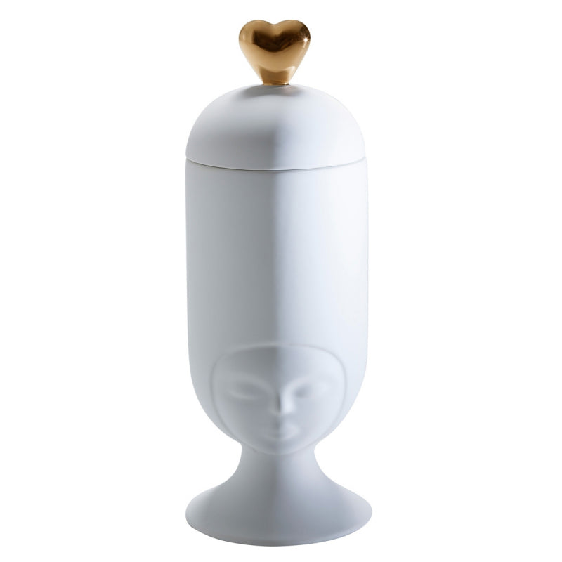 Clara - Sister Satin White / Glossy Gold Heart – Il'argento