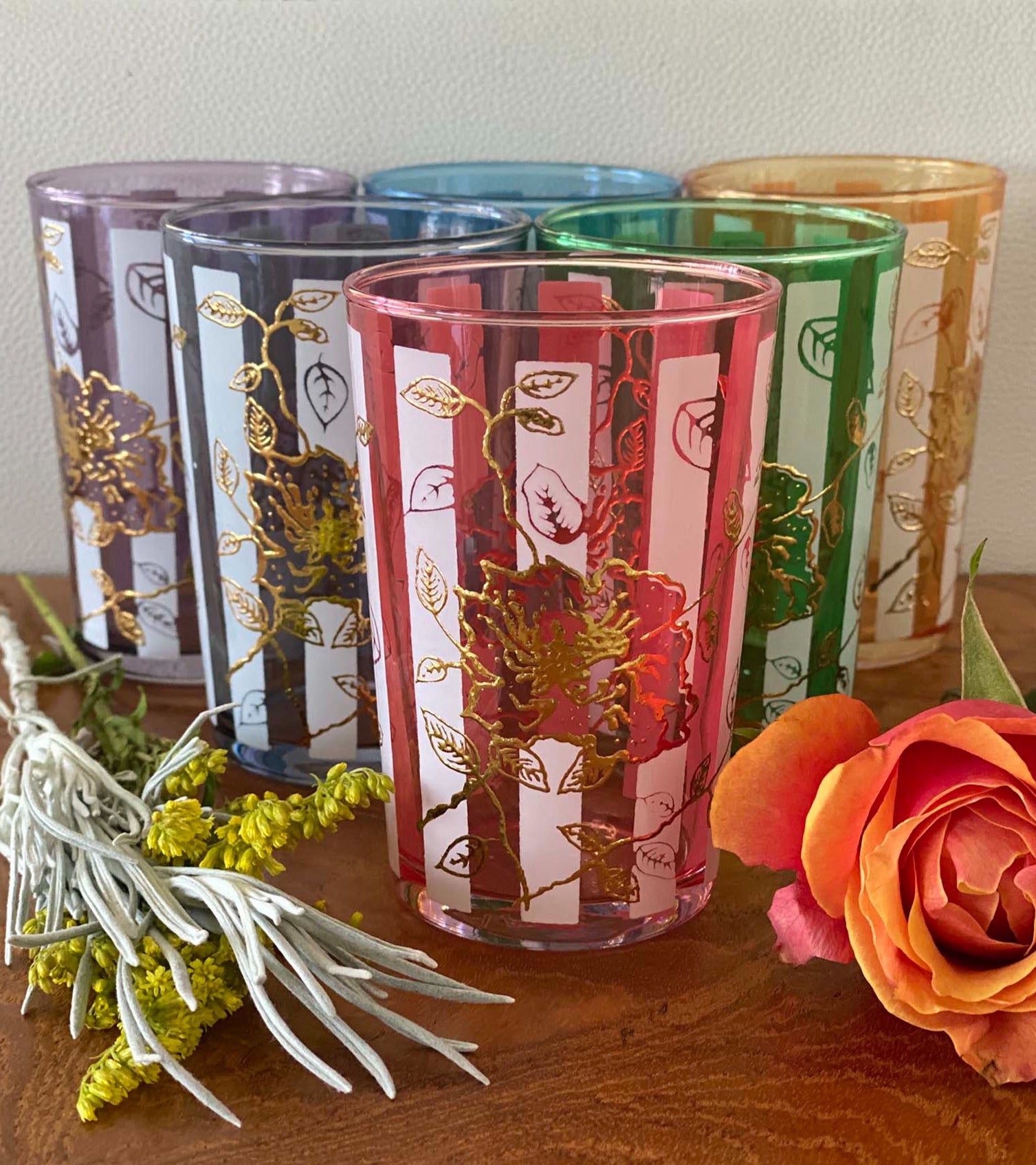 Tea Glasses Multi Color Capucine - (Set of 6) – Il'argento USA