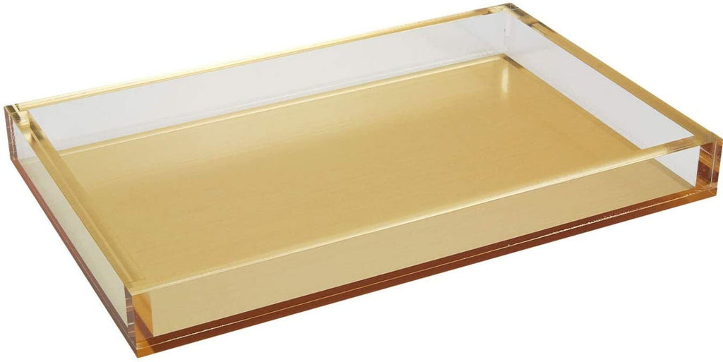 Lucite - Acrylic Rectangular Gold Tray – Il'argento